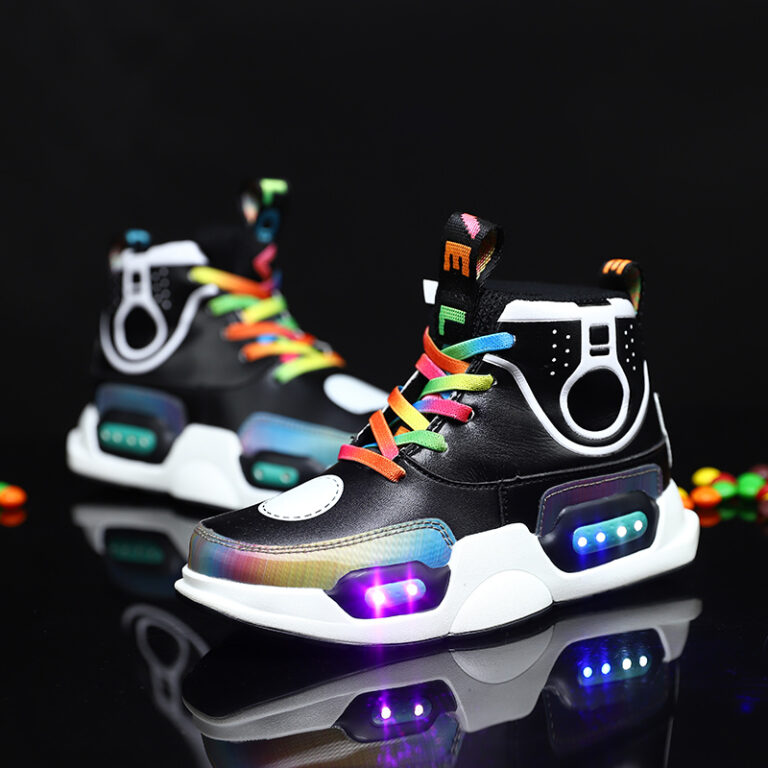 LED Light Up Shoes Boys Girls Kids 2 Colors Flashing Sneakers - Anrbo.com