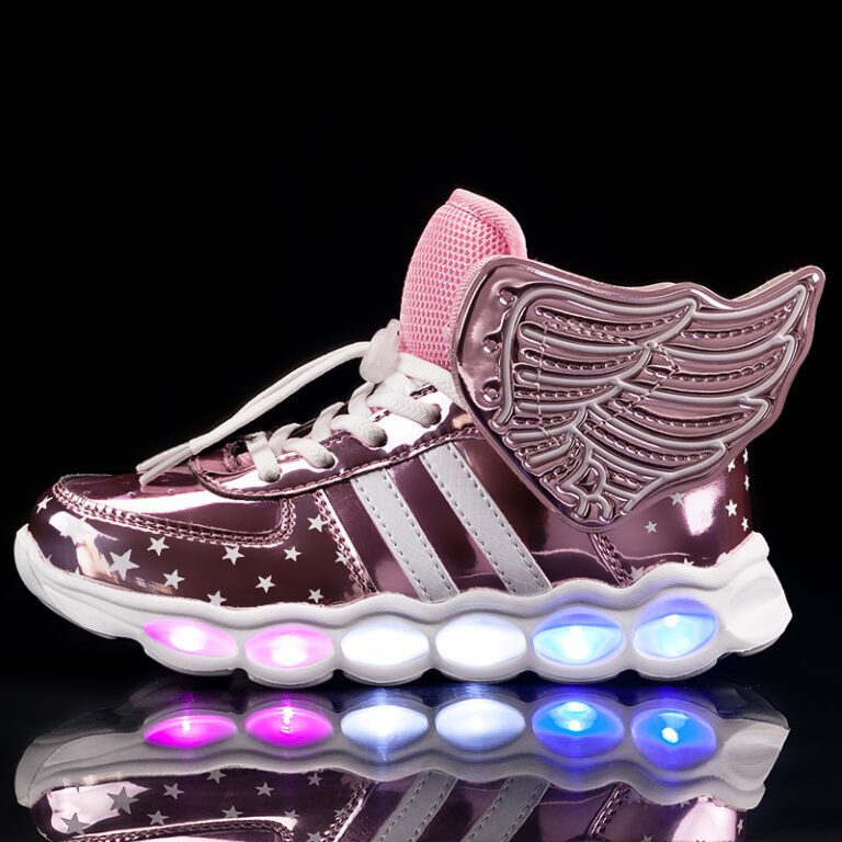 LED Light Up Shoes Kids Boys Girls Flashing Wings Sneakers - Anrbo.com