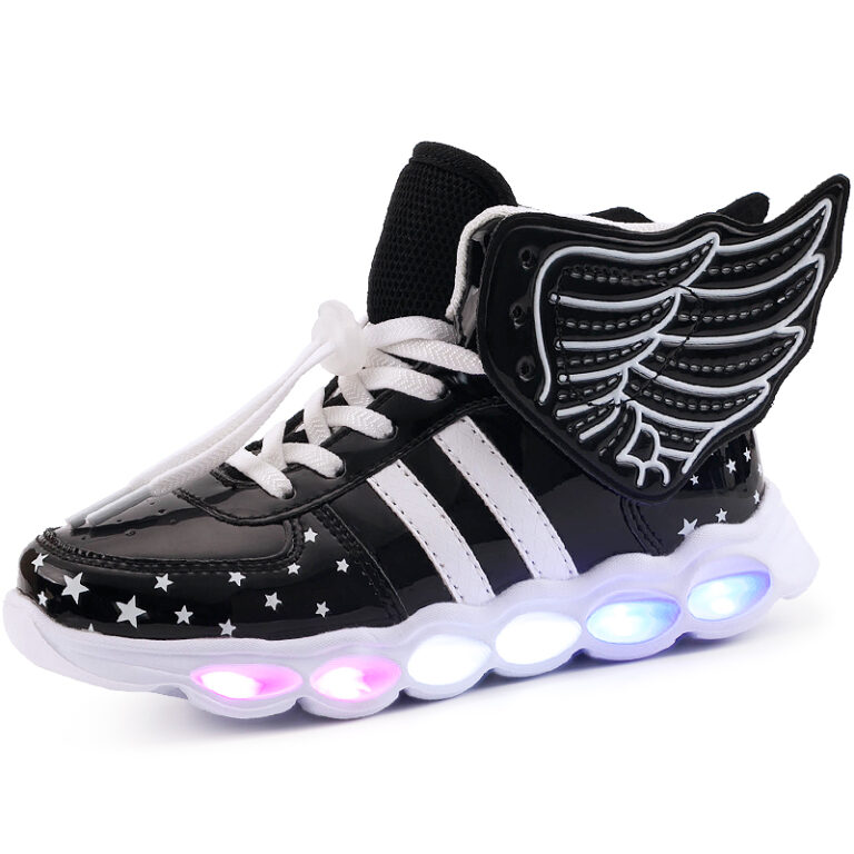 LED Light Up Shoes Kids Boys Girls Flashing Wings Sneakers - Anrbo.com
